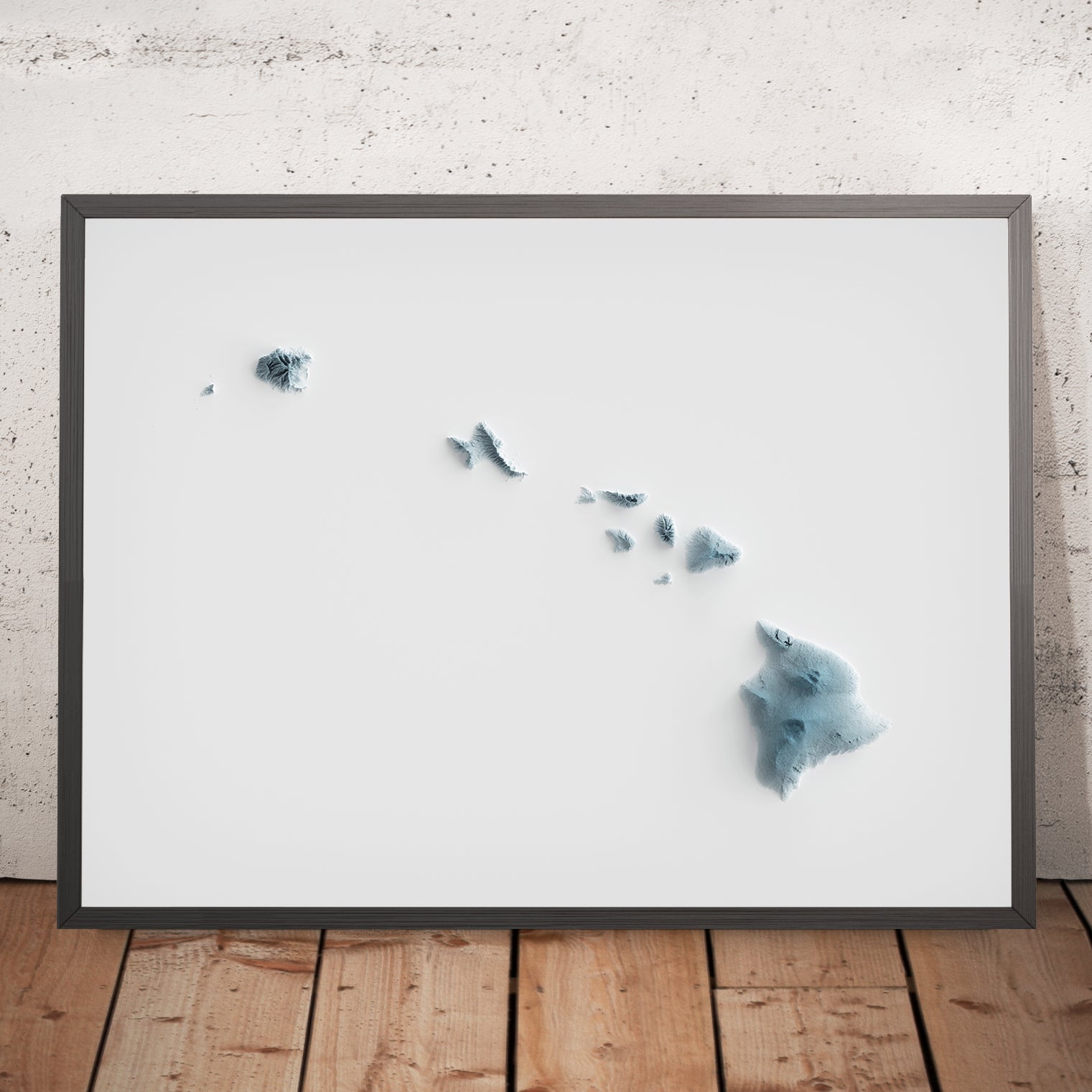 Hawaii Topographic 3D Relief Map – The Unique Maps Co.