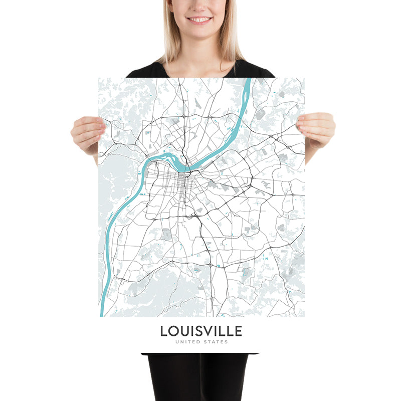 Large Printable Map Downtown Louisville Louisville Printable Map,