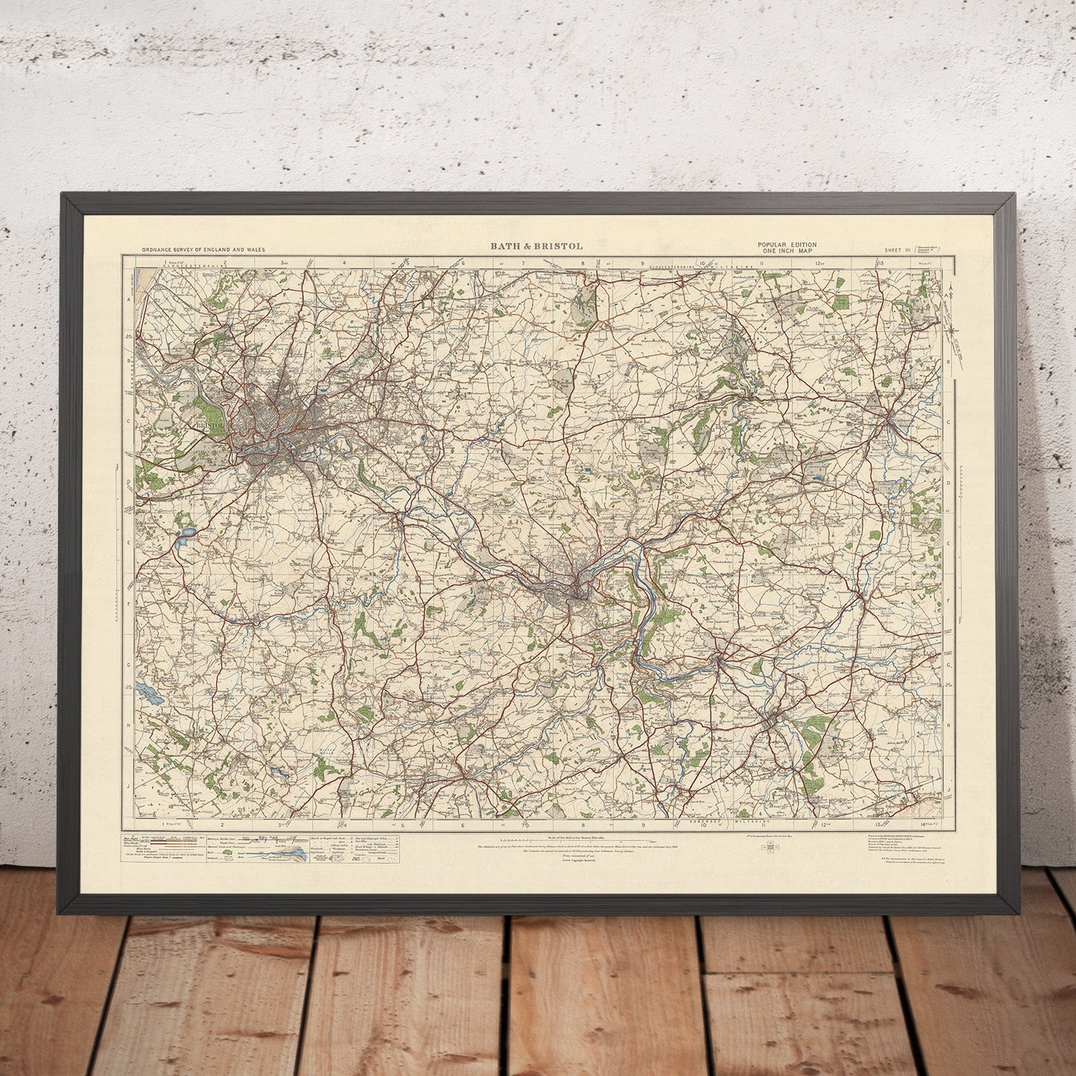 Old Ordnance Survey Map, Sheet 111 - Bath & Bristol, 1925: Chippenham ...