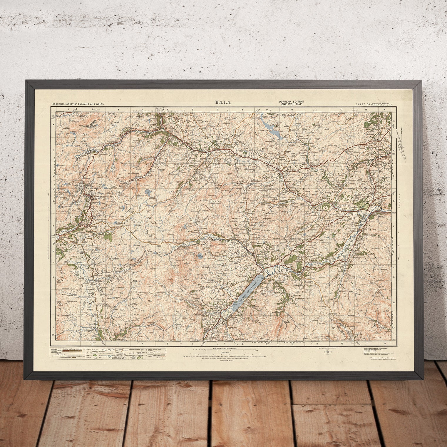 Old Ordnance Survey Map, Sheet 50 - Bala, 1925: Corwen, Blaenau Ffesti ...