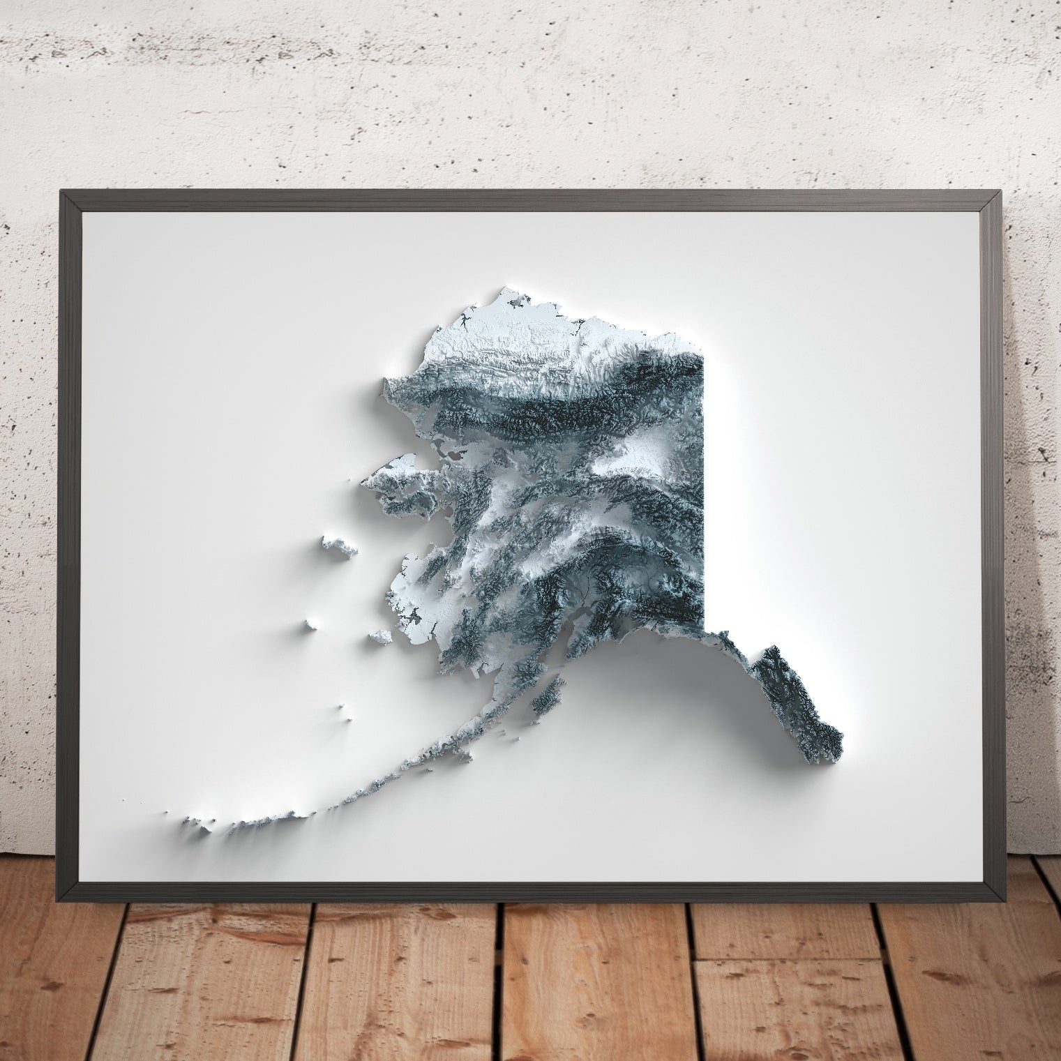 Alaska Topographic 3D Relief Map – The Unique Maps Co.