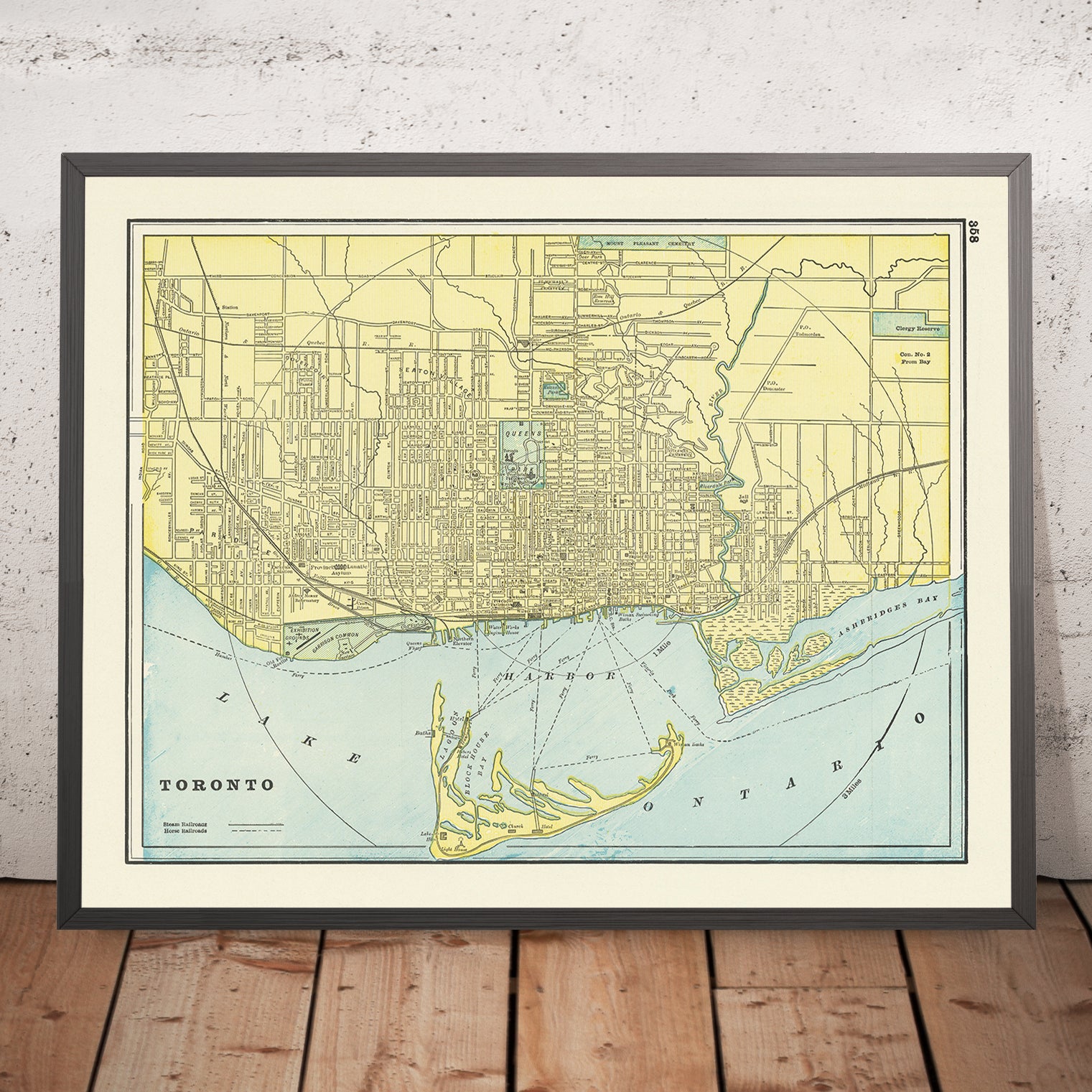 Old City Map of Toronto by Cram, 1895: Queen's Park, Ont. Parliament ...