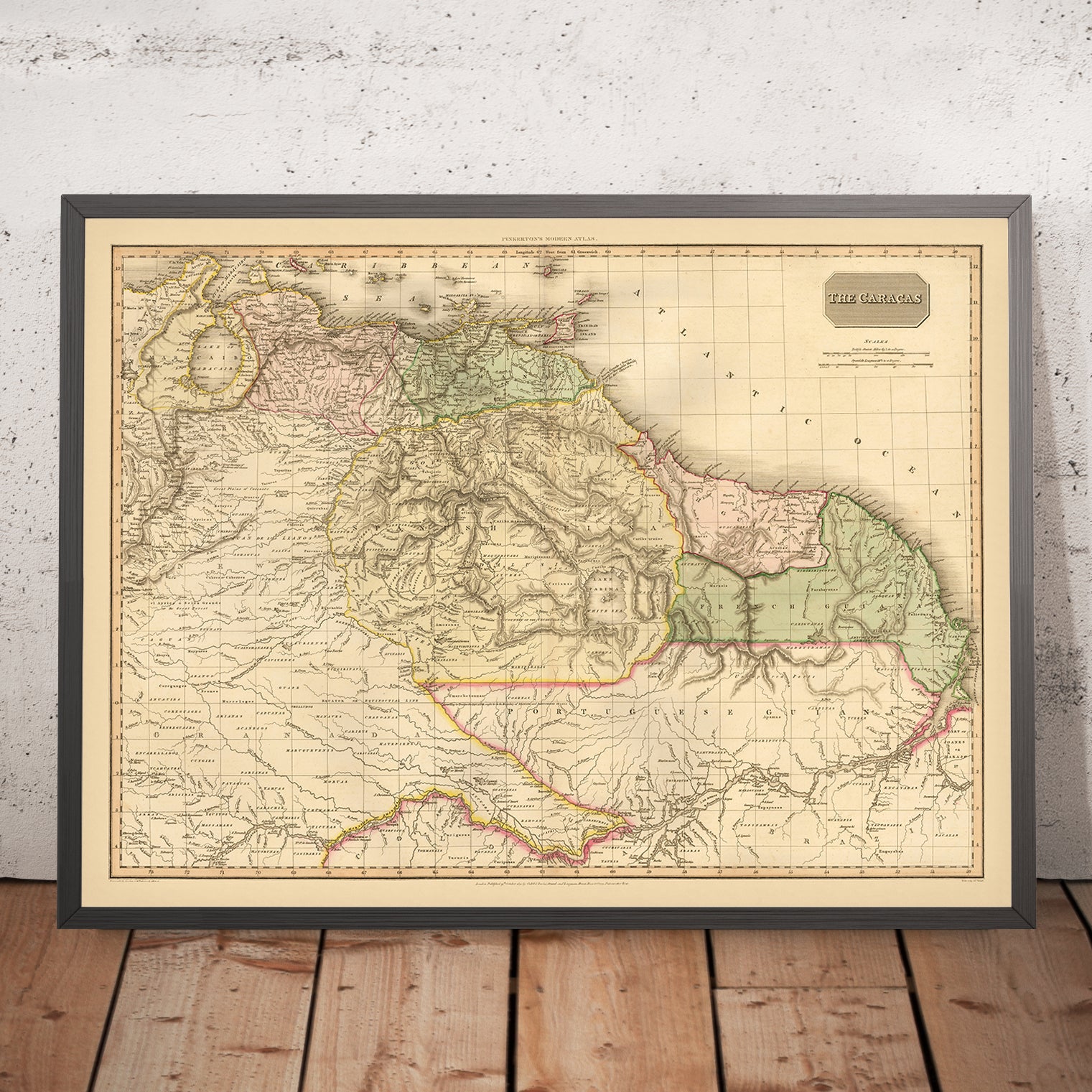 Old Map of Venezuela and Colombia by Pinkerton, 1815: Caracas, Bogotá ...