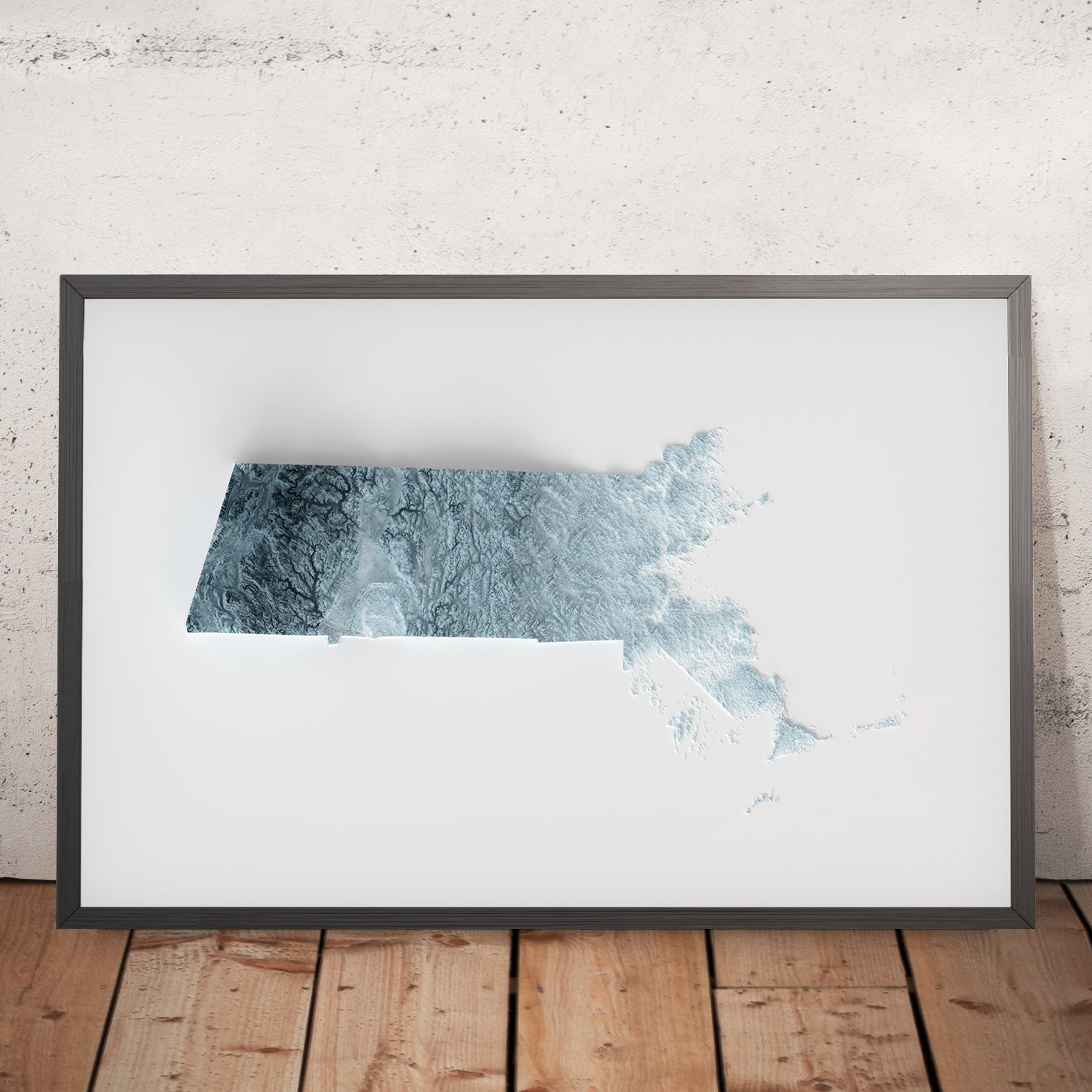 Massachusetts Topographic 3D Relief Map – The Unique Maps Co.
