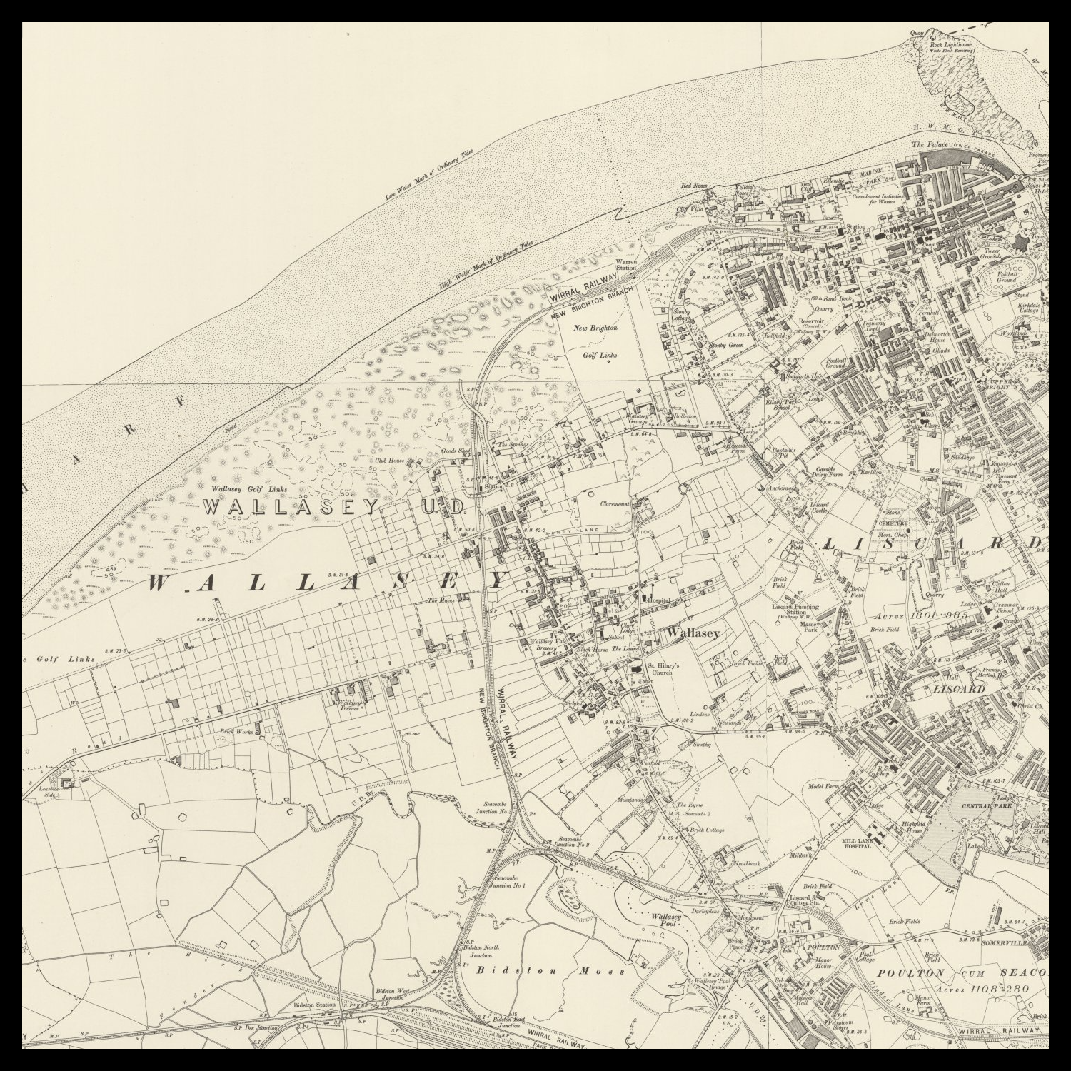 Personalised Old Map of Wallasey – The Unique Maps Co.