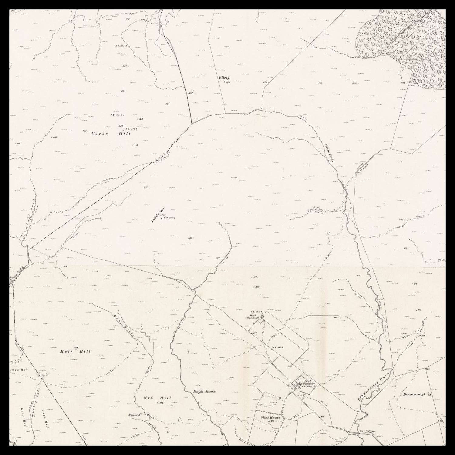 Personalised Old Map of Rutherglen – The Unique Maps Co.