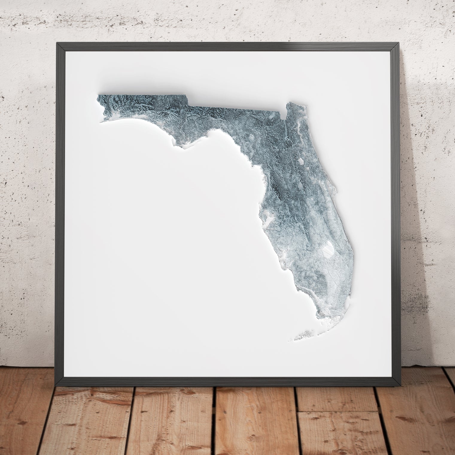 Florida Topographic 3D Relief Map – The Unique Maps Co.