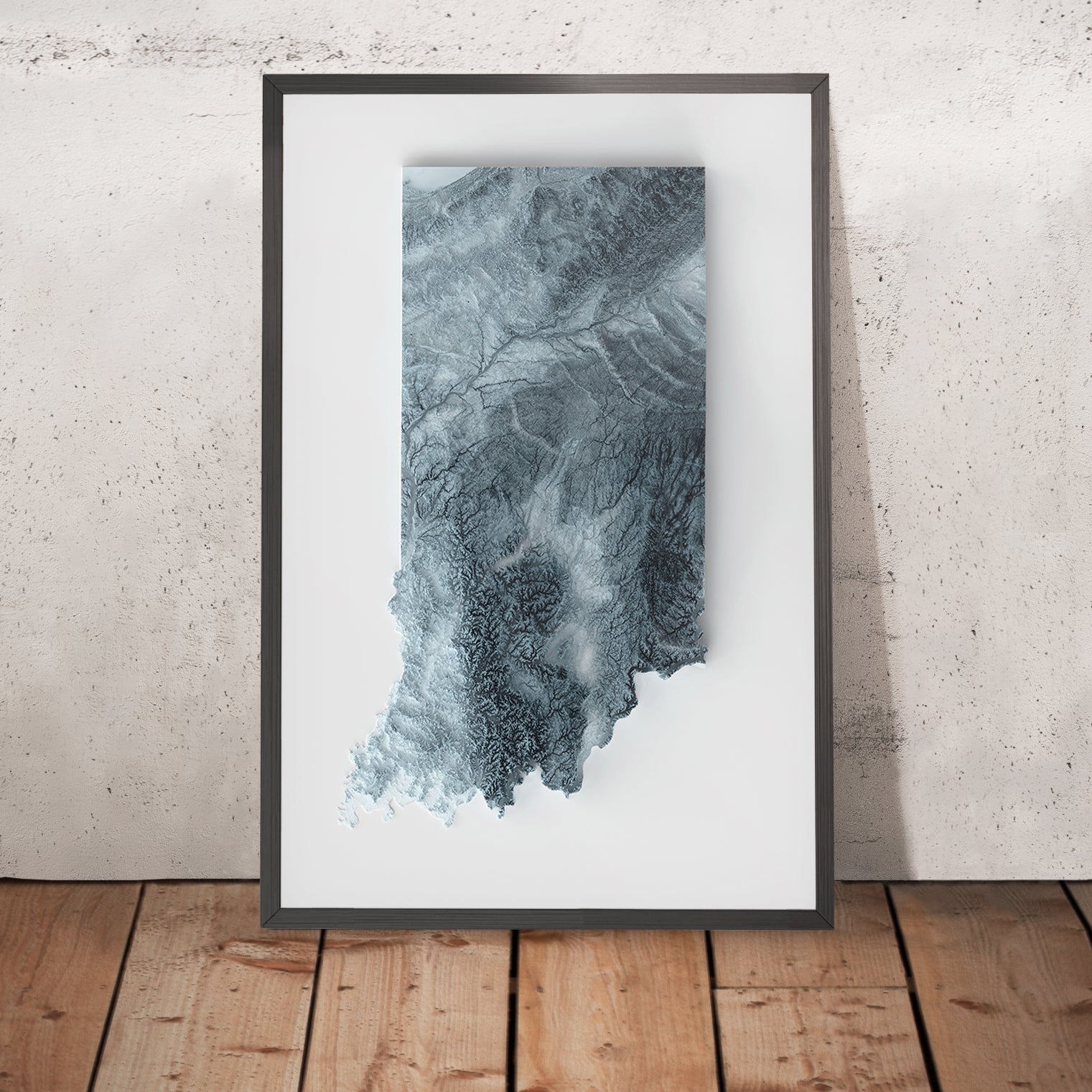 Indiana Topographic 3D Relief Map – The Unique Maps Co.