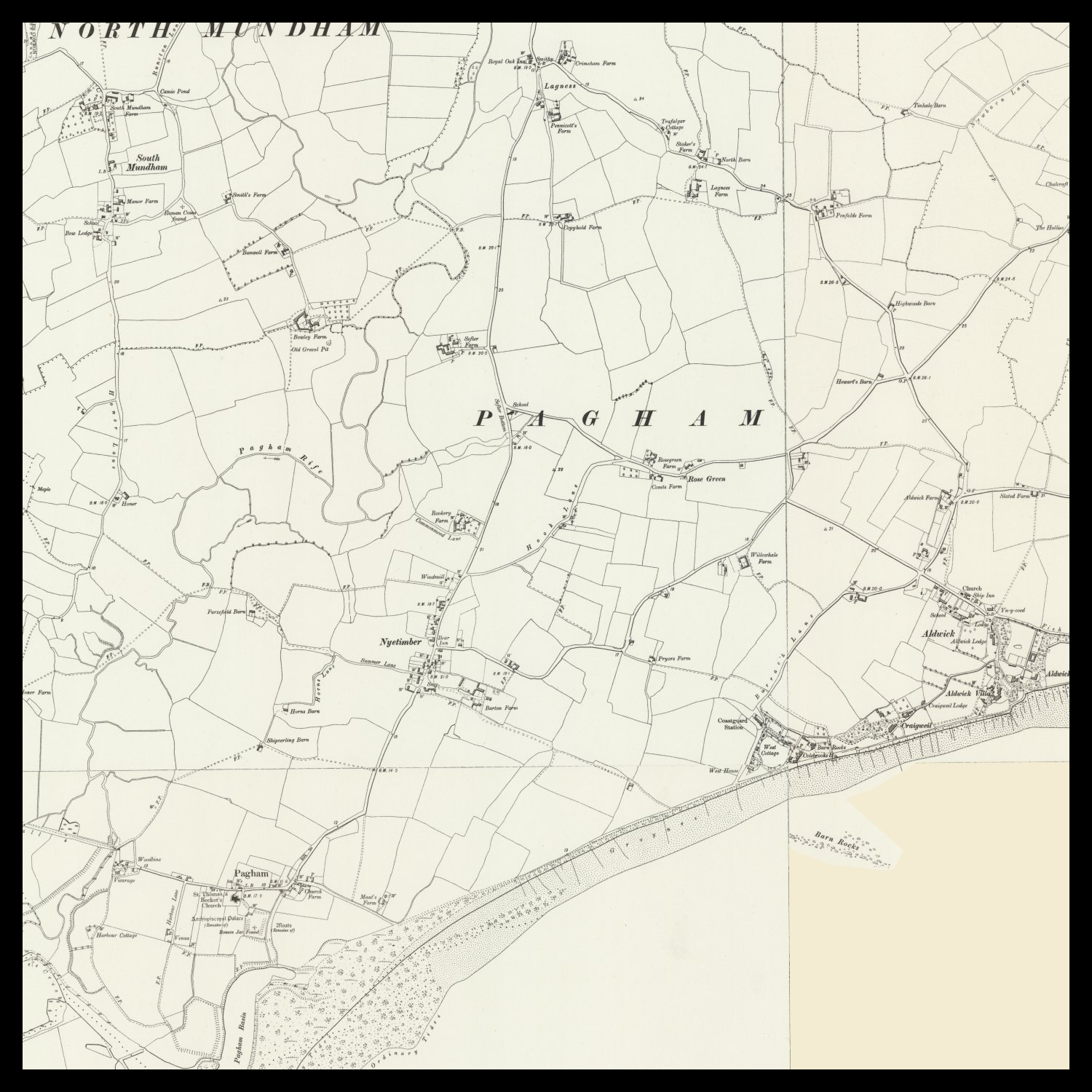Personalised Old Map of Bognor Regis – The Unique Maps Co.