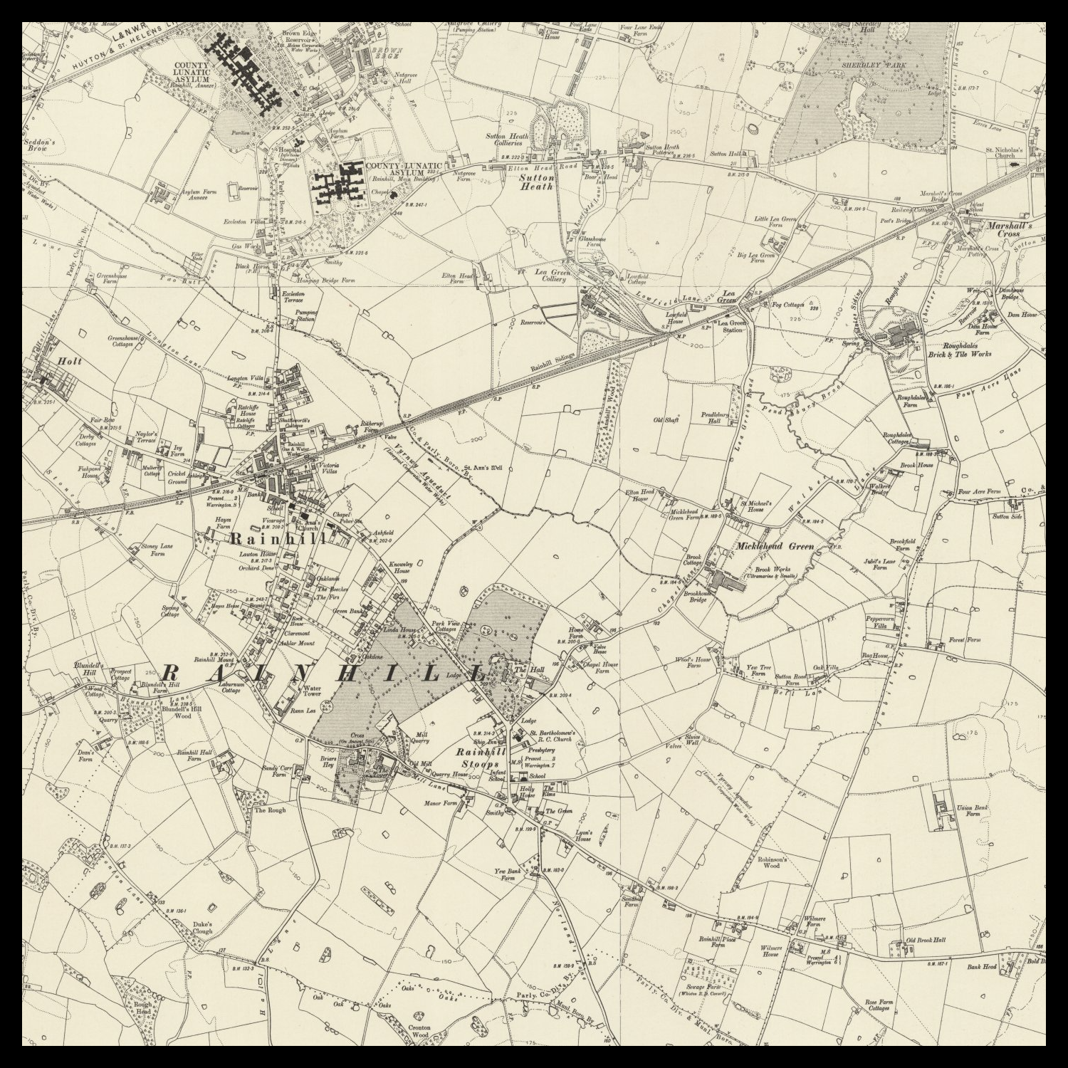 Personalised Old Map of Widnes – The Unique Maps Co.