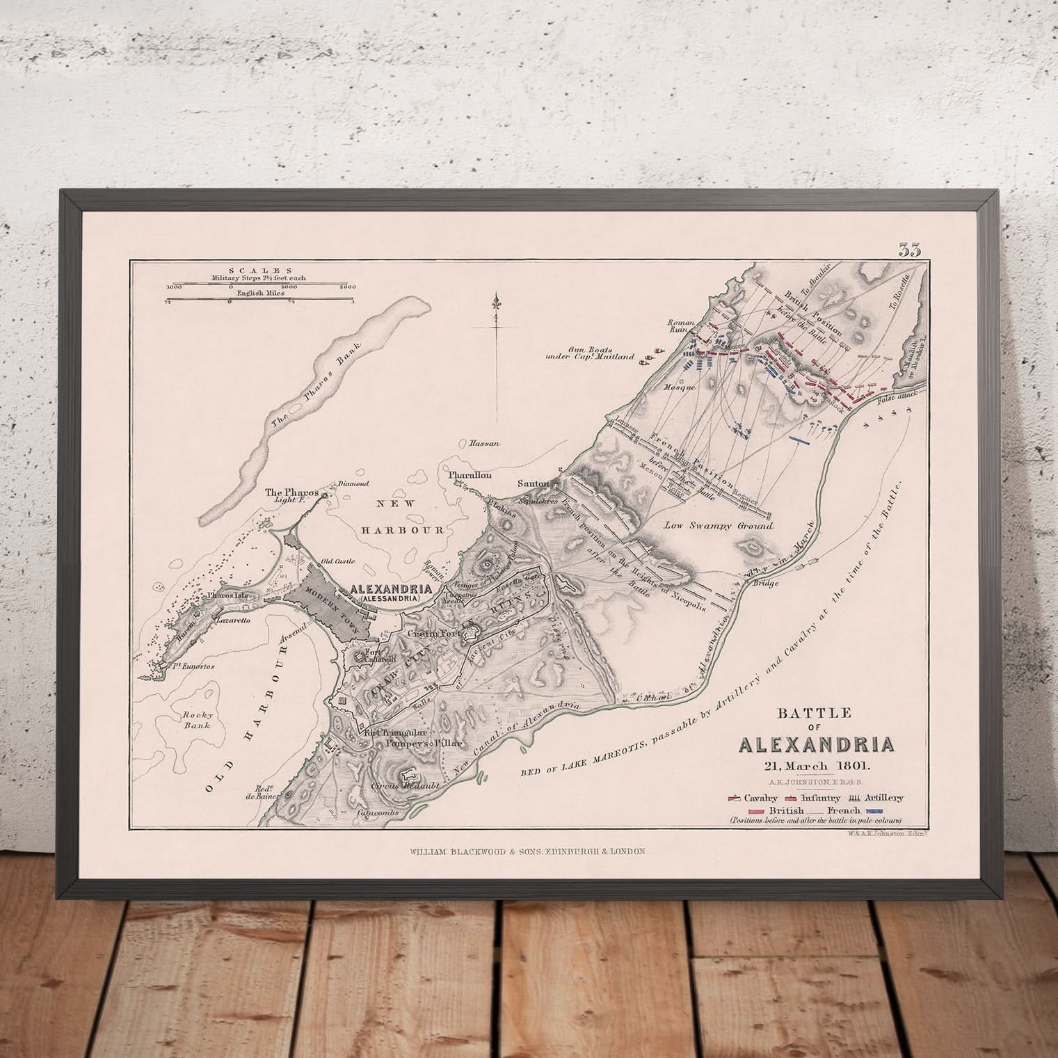 Battle of Alexandria by AK Johnston, 1801: Napoleonic Wars – The Unique ...