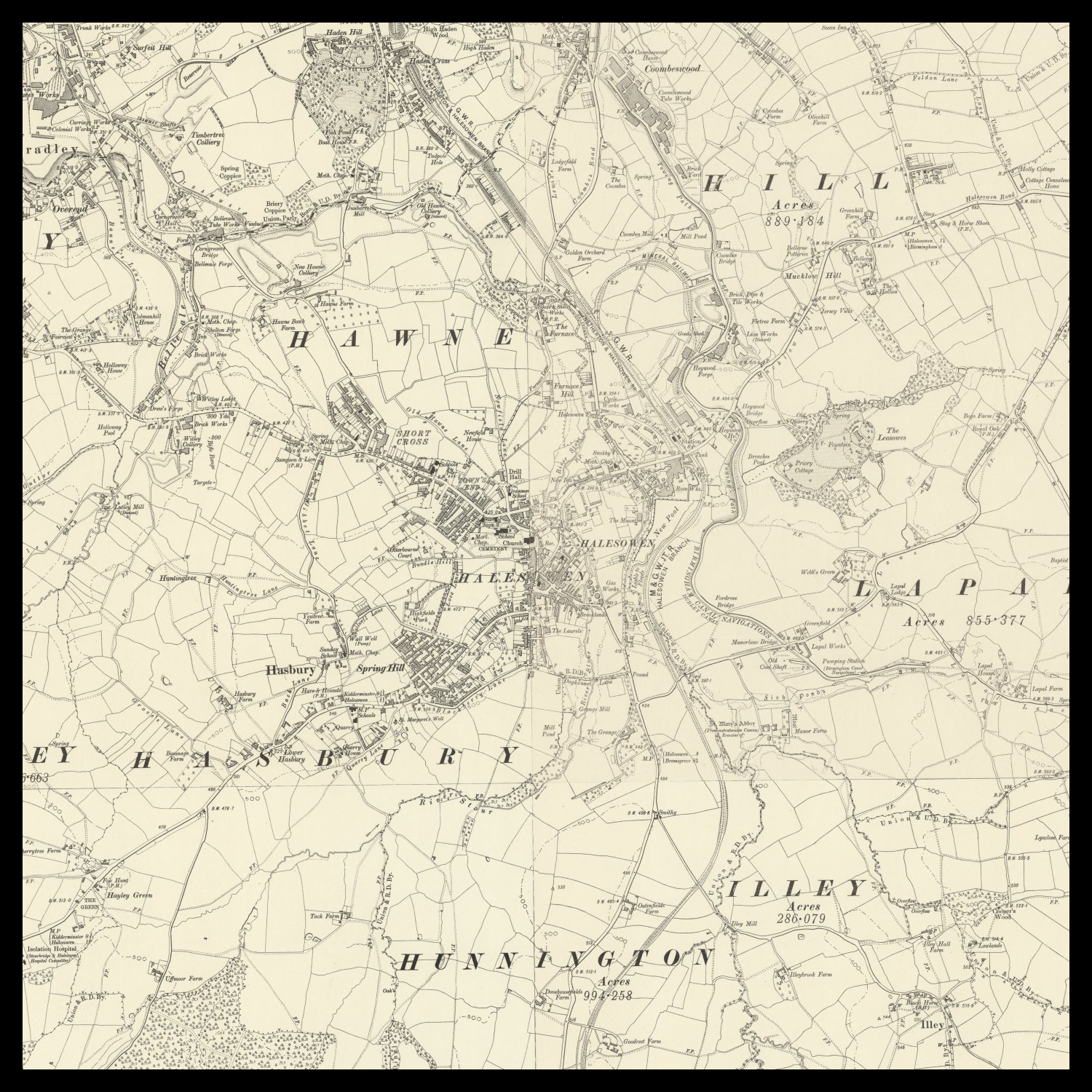 Personalised Old Map of Oldbury – The Unique Maps Co.