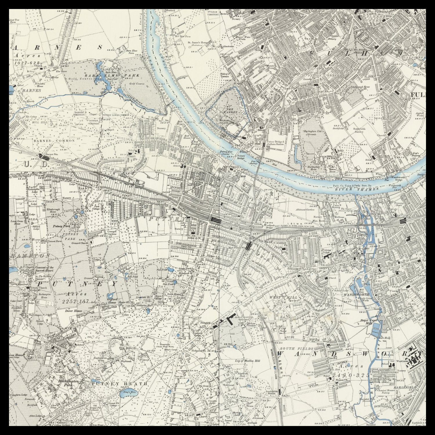 Personalised Old Map of Putney – The Unique Maps Co.