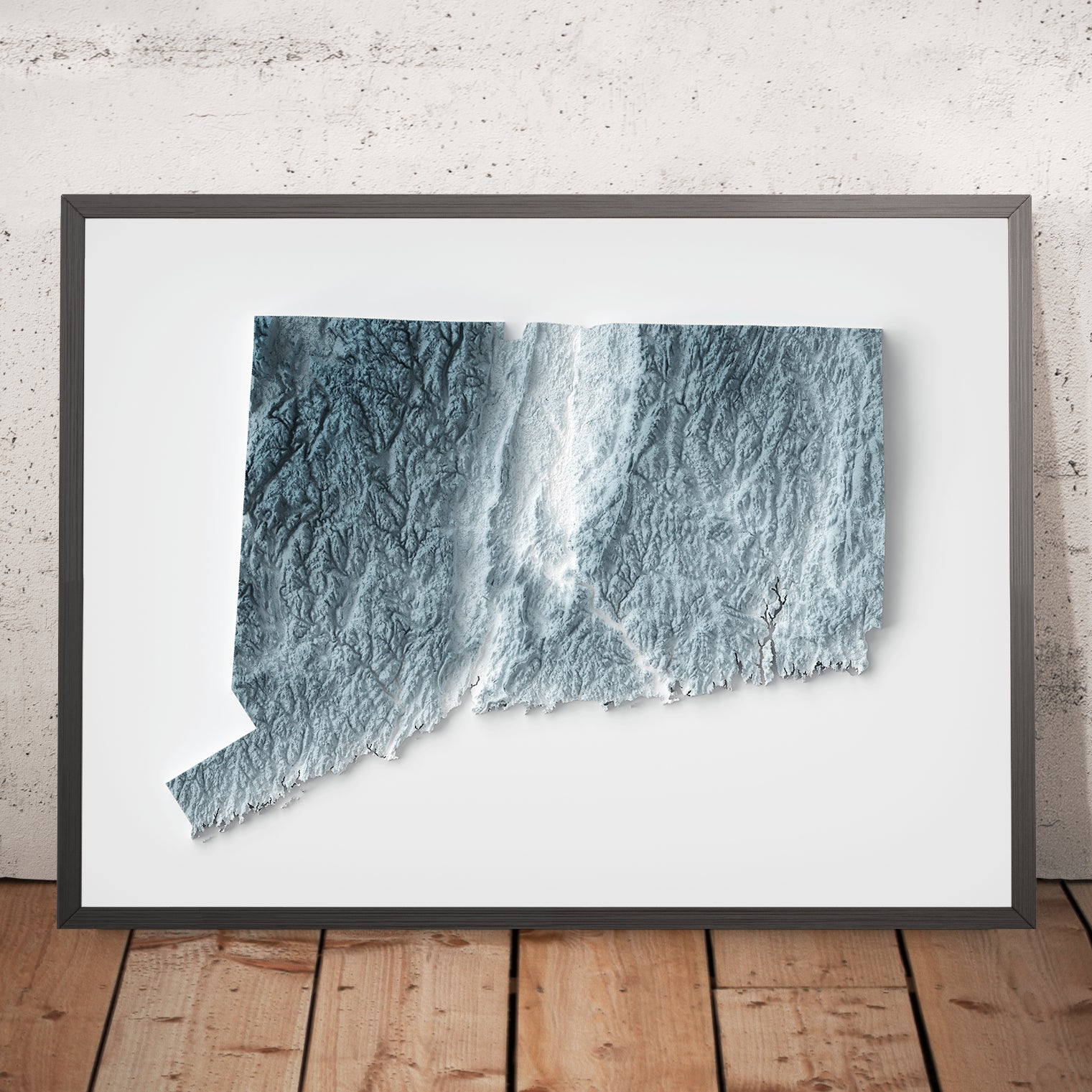 Connecticut Topographic 3D Relief Map – The Unique Maps Co.